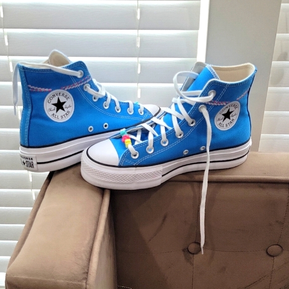 Shoes | Converse All Star Blue Hightop Sneakers Nwt | Poshmark